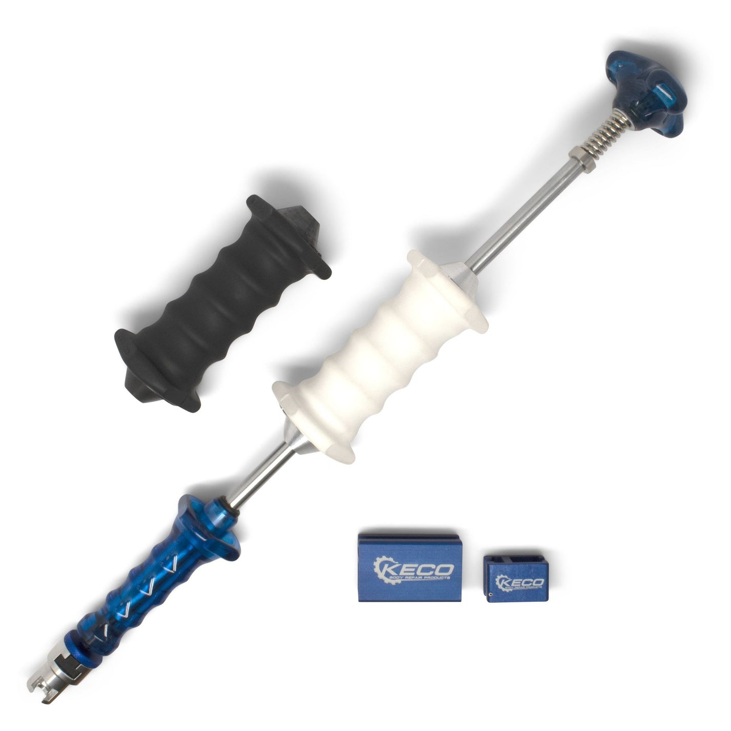 Keco Slide Hammer with 1 and 2.5 Pound Weights, 2 Adapters – DCC Dent Tools